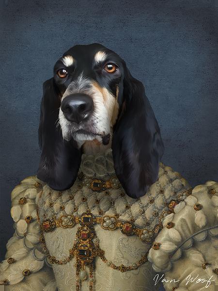 Renaissance Style Custom Pet Portrait – Van Woof
