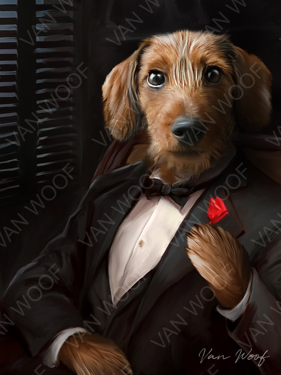 Classic Custom Pet Portrait - Van Woof
