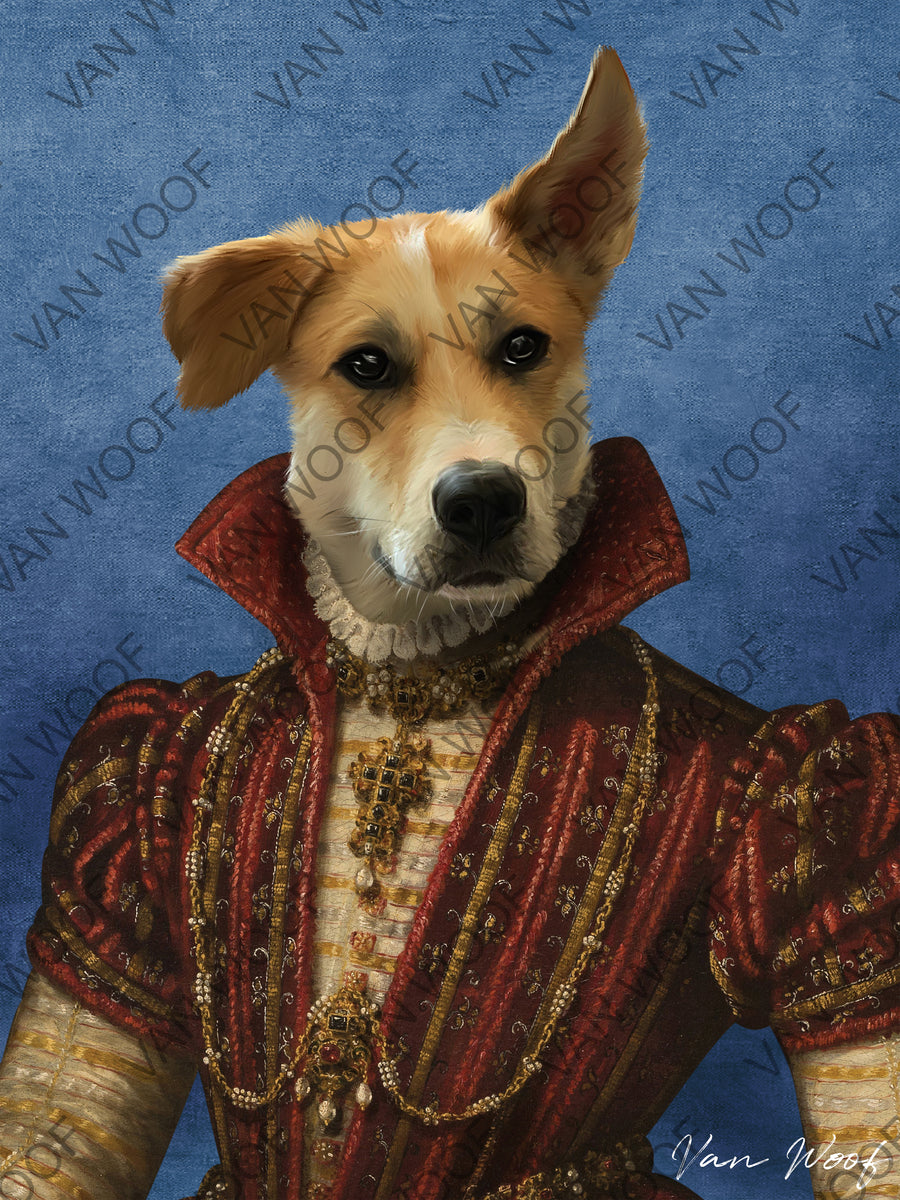 Classic Custom Pet Portrait - Van Woof