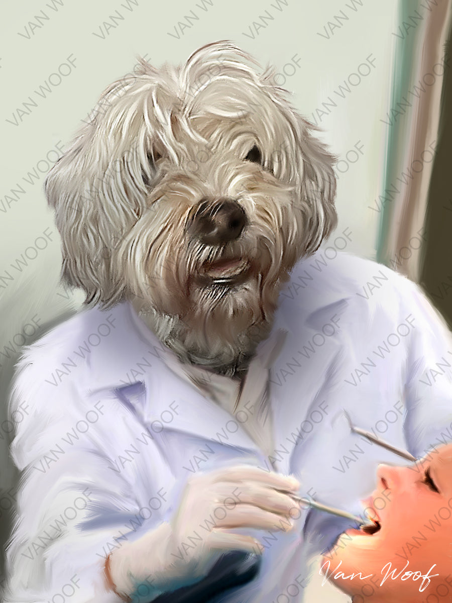 Classic Custom Pet Portrait - Van Woof