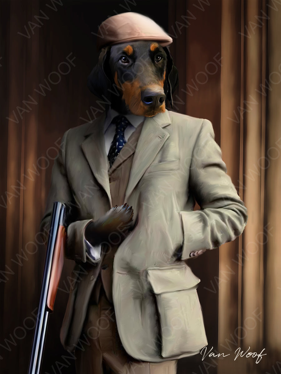 Classic Custom Pet Portrait - Van Woof