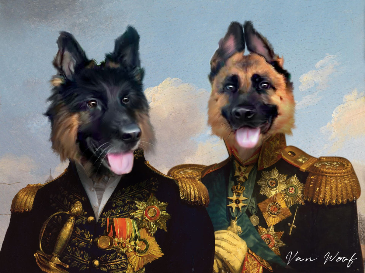 Classic Custom Pet Portrait - Van Woof
