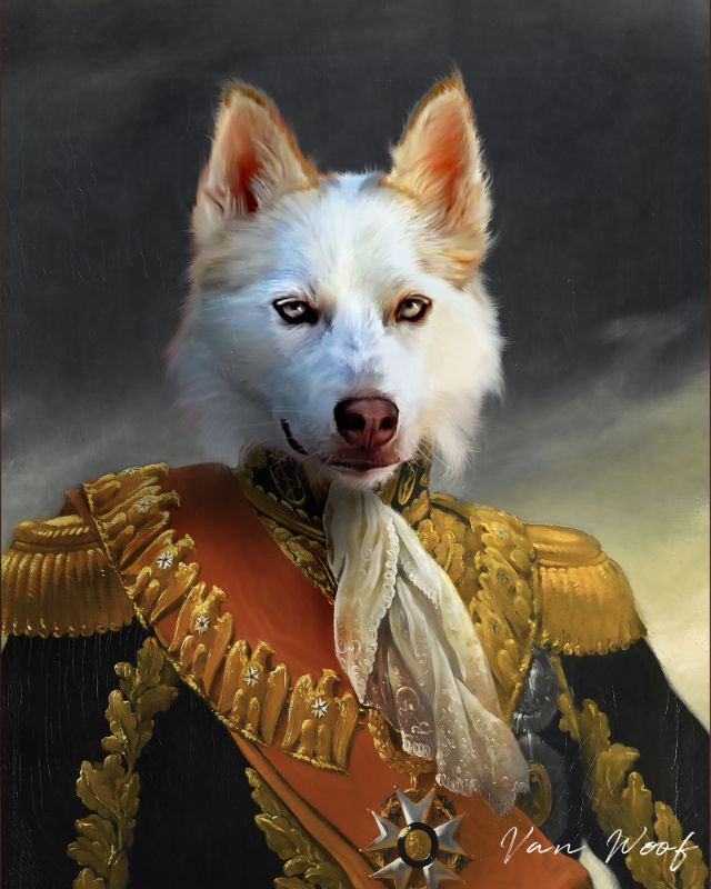 Classic Custom Pet Portrait - Van Woof