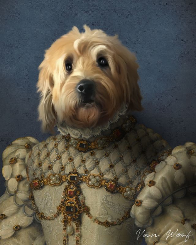 Classic Custom Pet Portrait - Van Woof