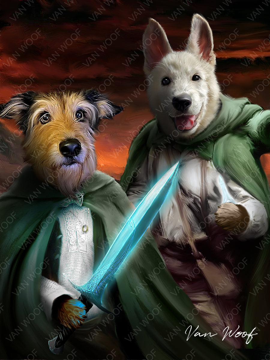 Classic Custom Pet Portrait - Van Woof