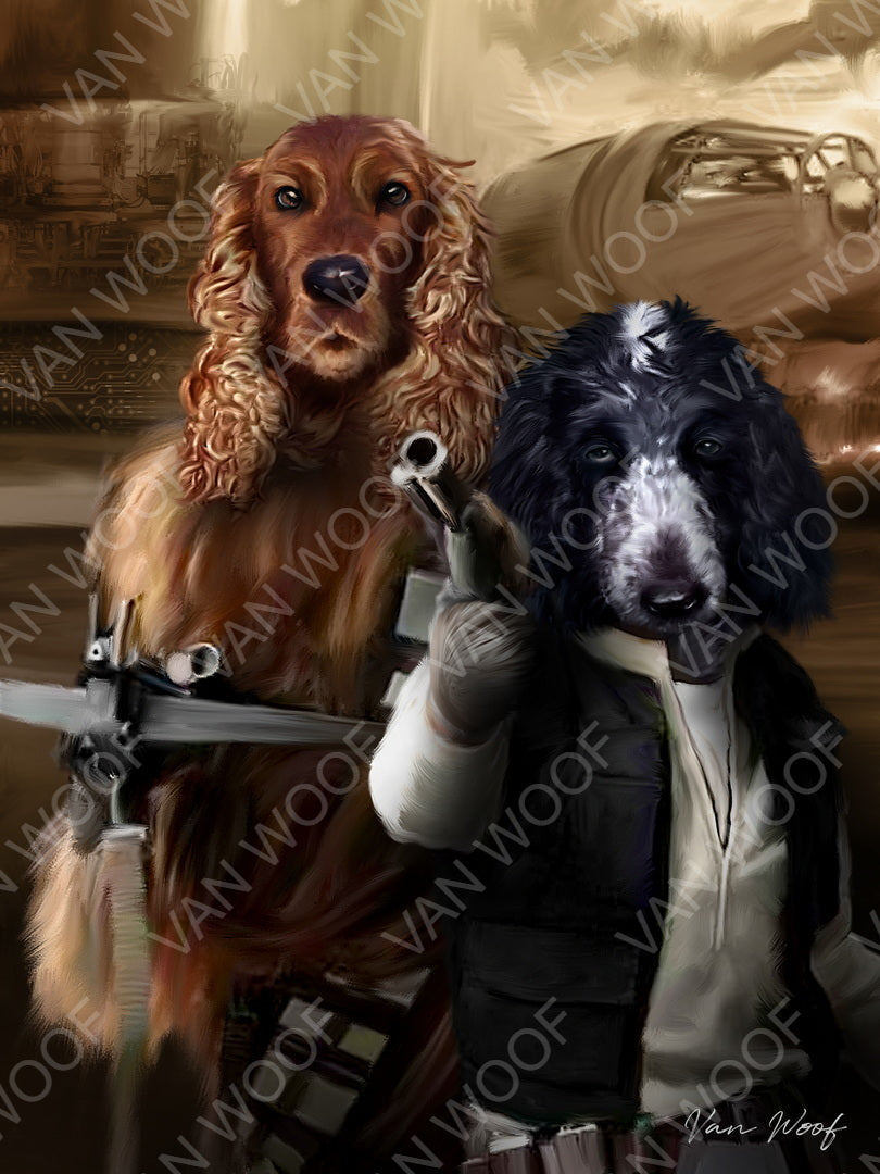 Classic Custom Pet Portrait - Van Woof