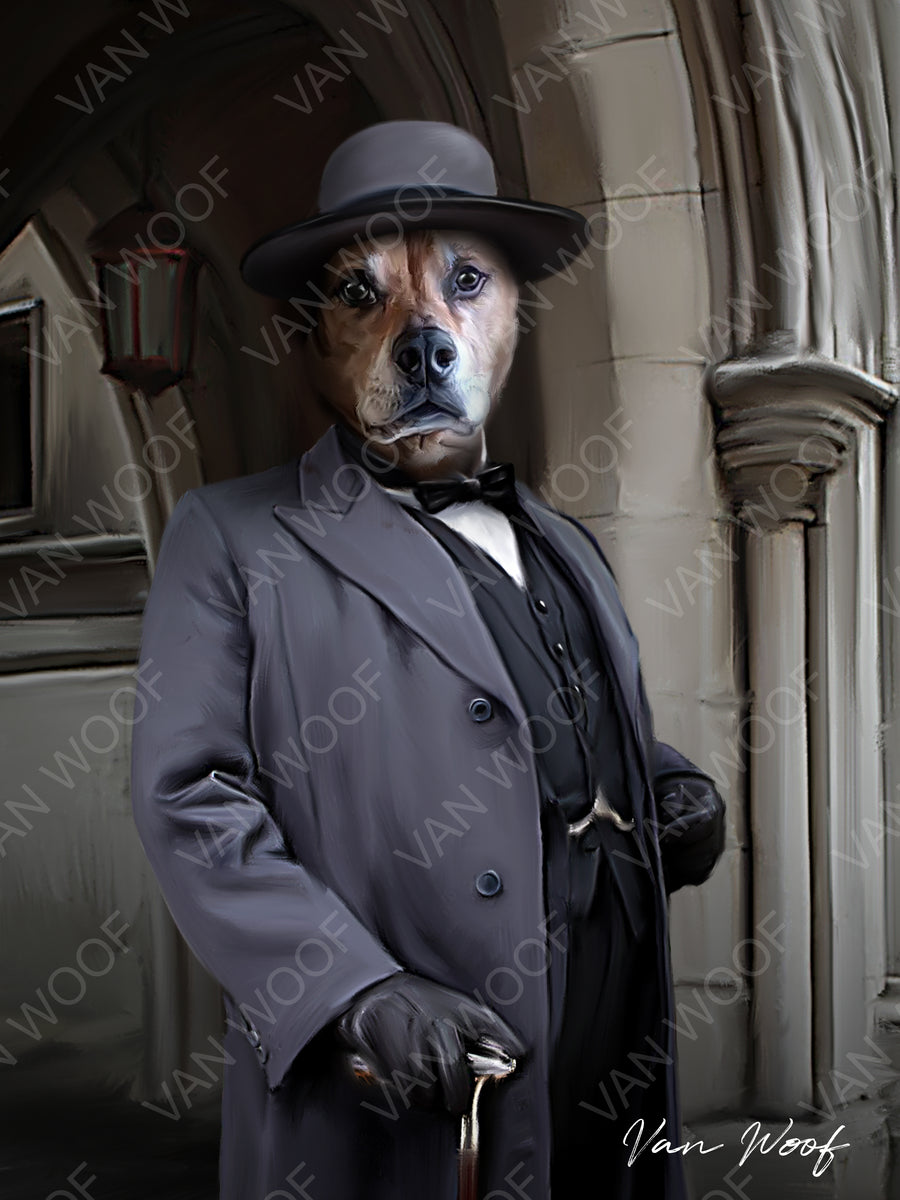 Classic Custom Pet Portrait - Van Woof