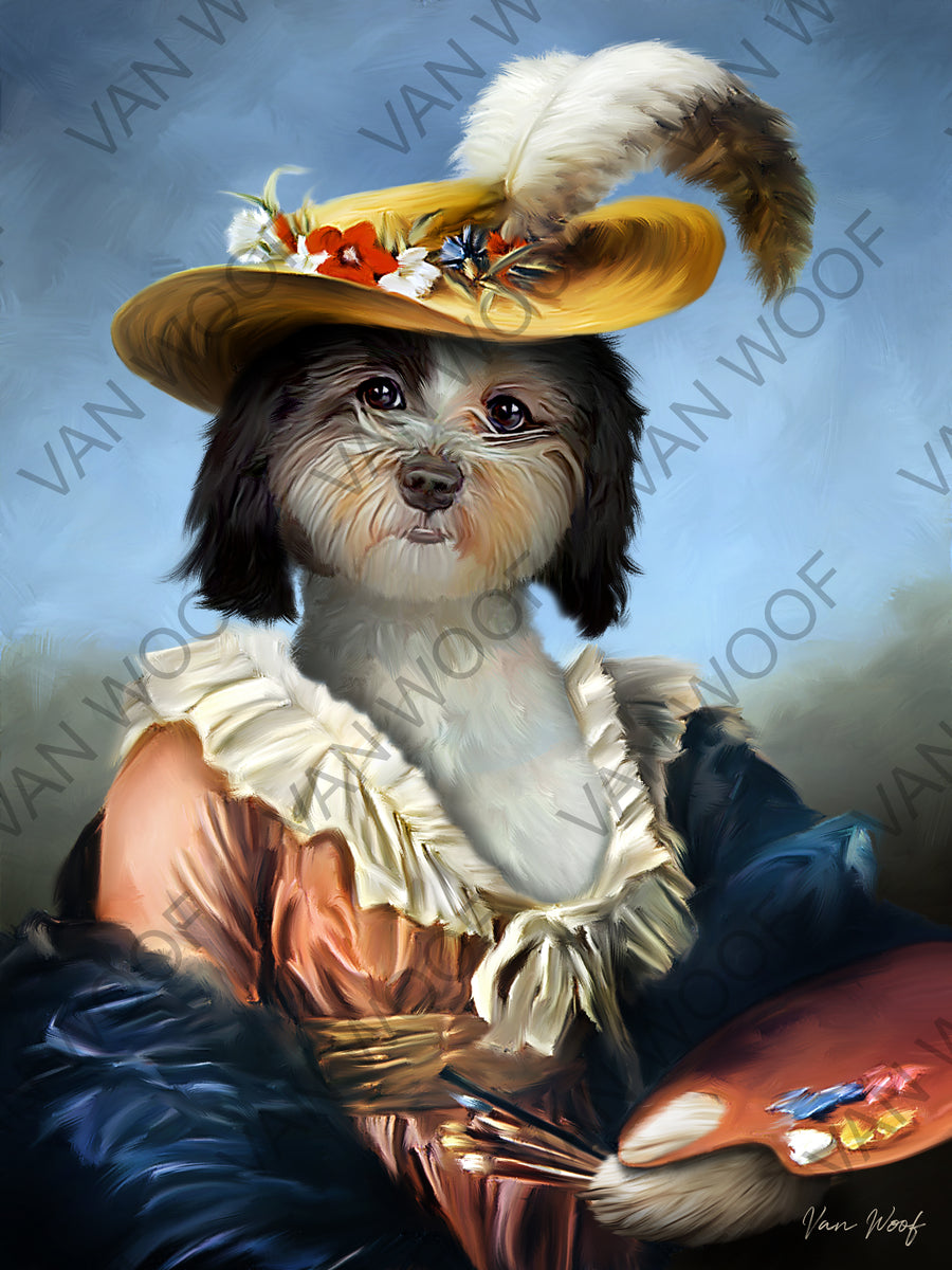 Classic Custom Pet Portrait - Van Woof