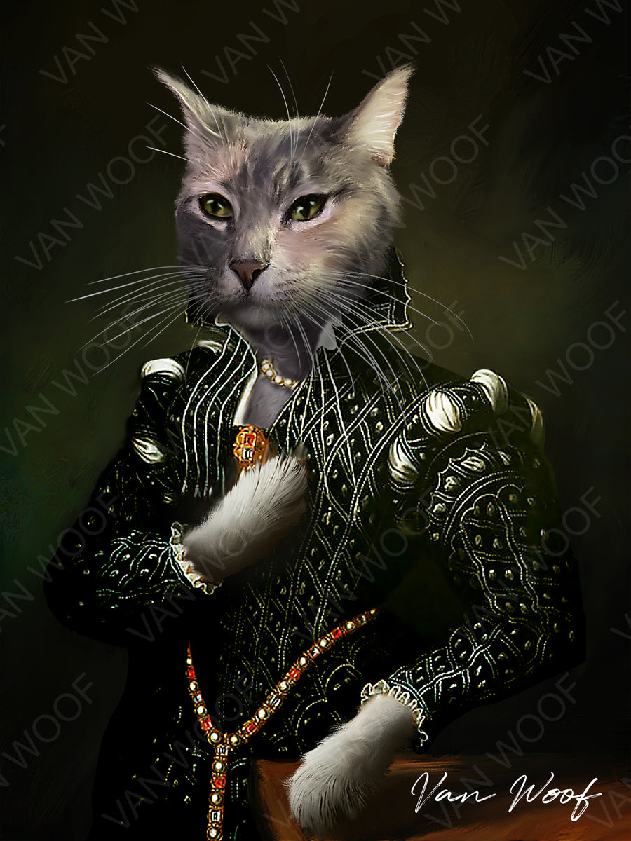 Classic Custom Pet Portrait - Van Woof