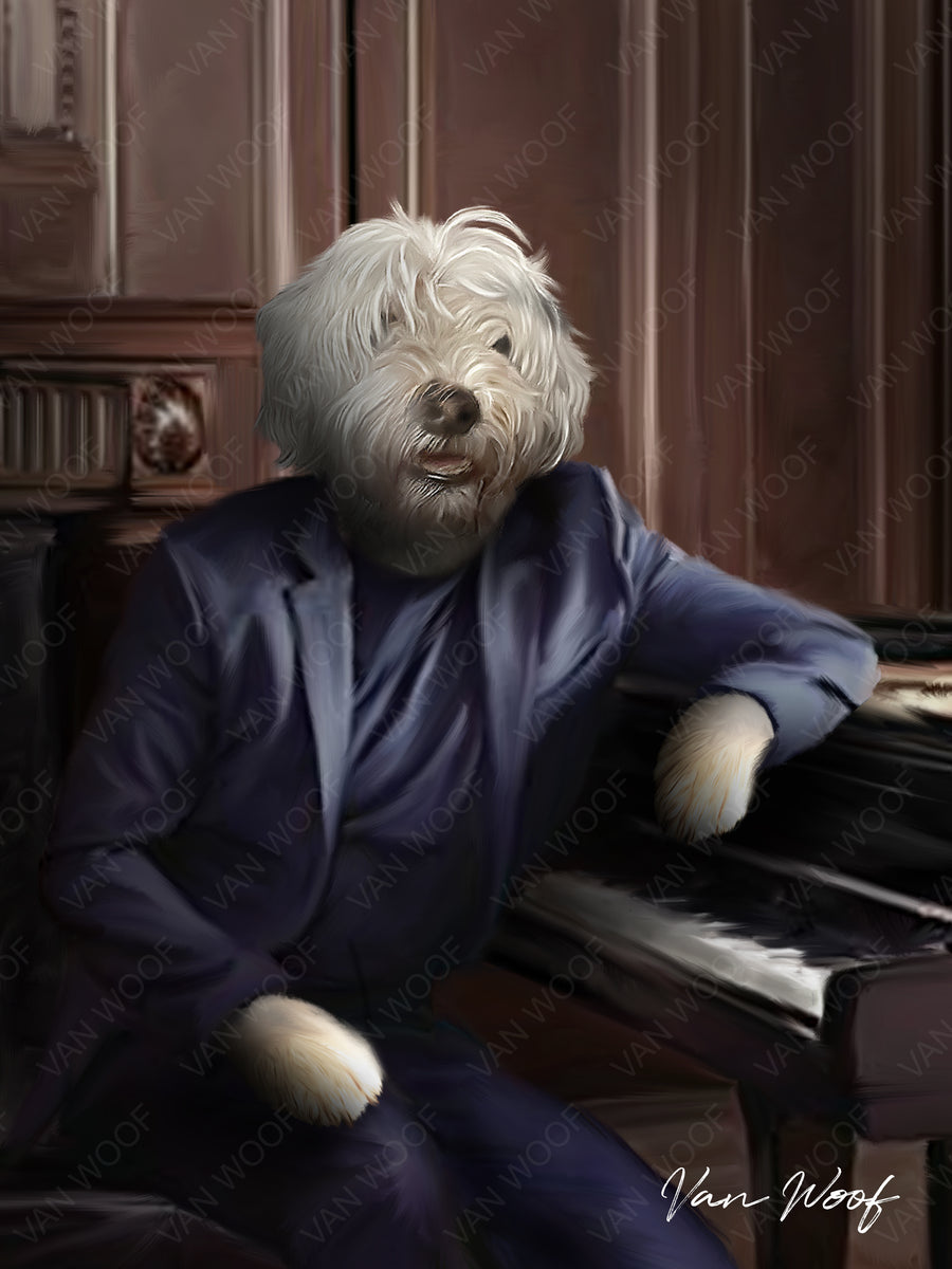 Classic Custom Pet Portrait - Van Woof