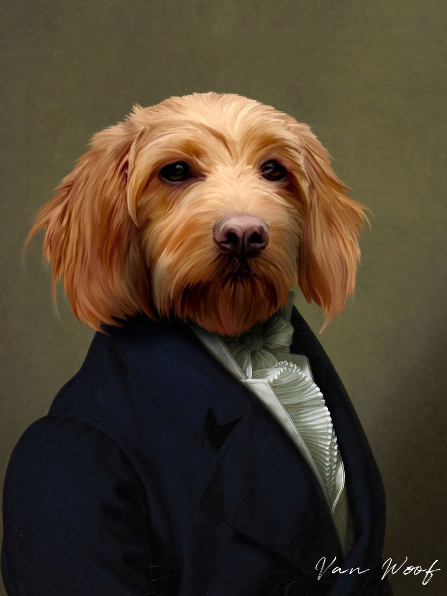Classic Custom Pet Portrait - Van Woof