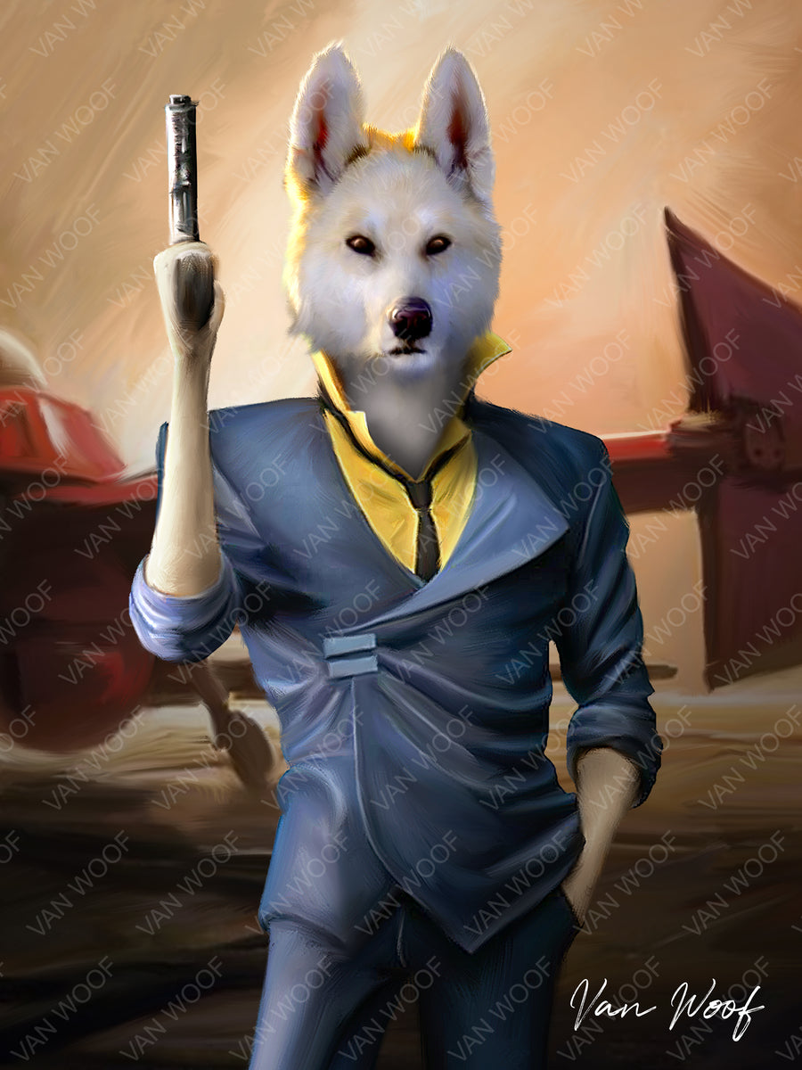 Classic Custom Pet Portrait - Van Woof