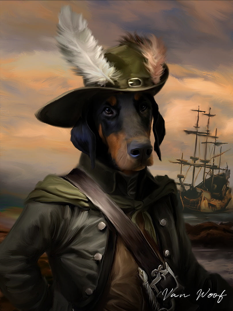 Classic Custom Pet Portrait - Van Woof