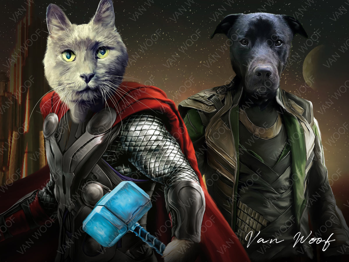 Classic Custom Pet Portrait - Van Woof