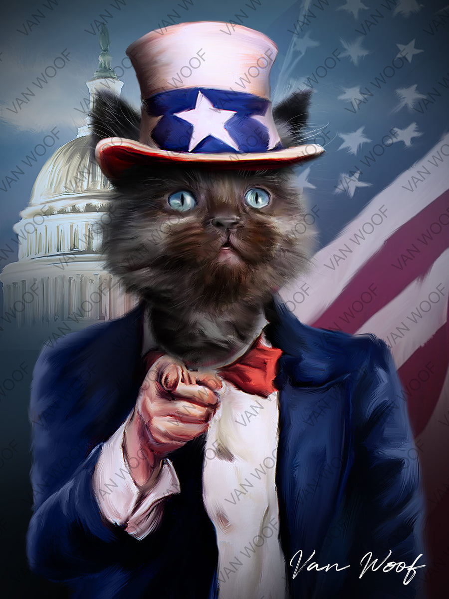 Classic Custom Pet Portrait - Van Woof